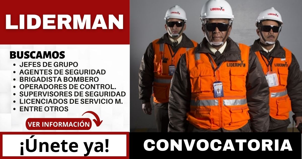 LIDERMAN: Reconocida empresa del sector seguridad cuenta con atractivas ...